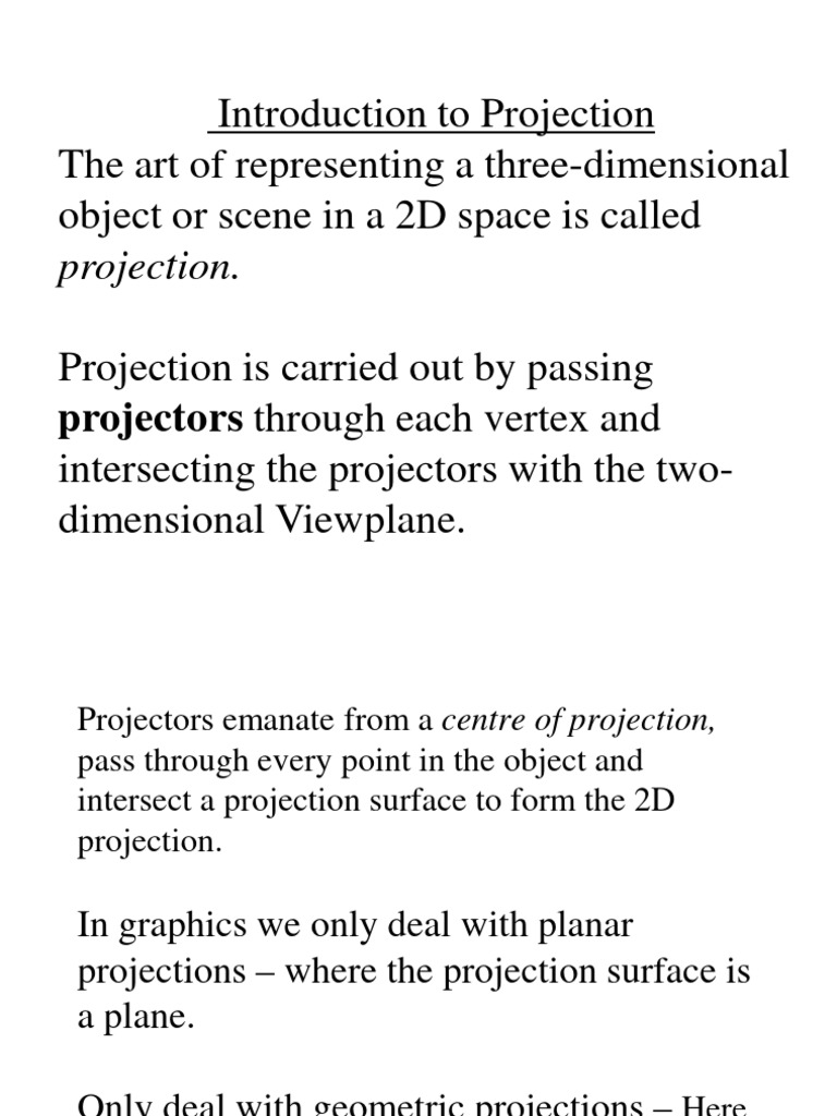 Projection | Download Free PDF | Technical Drawing | Mathematics