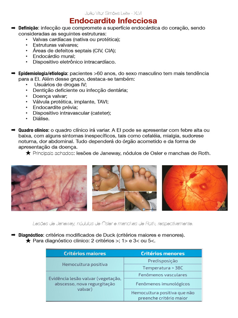 Endocardite Infecciosa SANAR | PDF