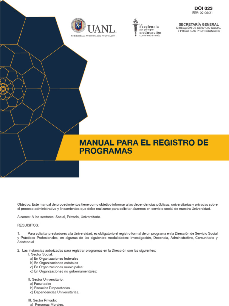 SS Manual Registro de Programas 2022 | PDF | Trabajo Social