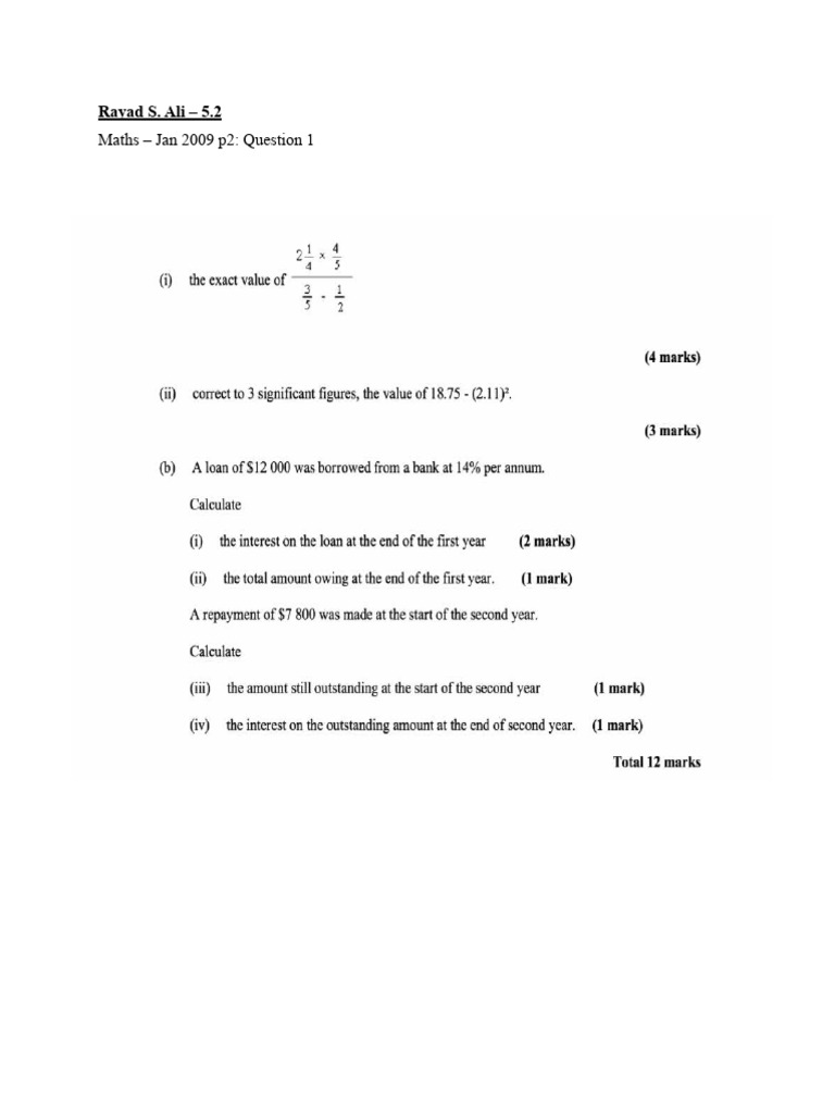 1 past paper question per Subject (2) | PDF
