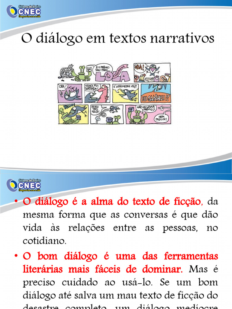 Dialogos em Textos Narrativos | PDF | Contos