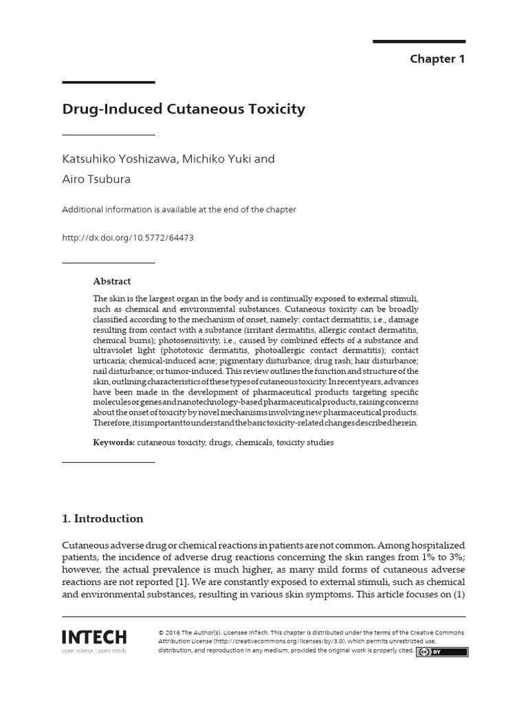 Drug Induced Cutaneous Toxicity | PDF | Dermatitis | Skin