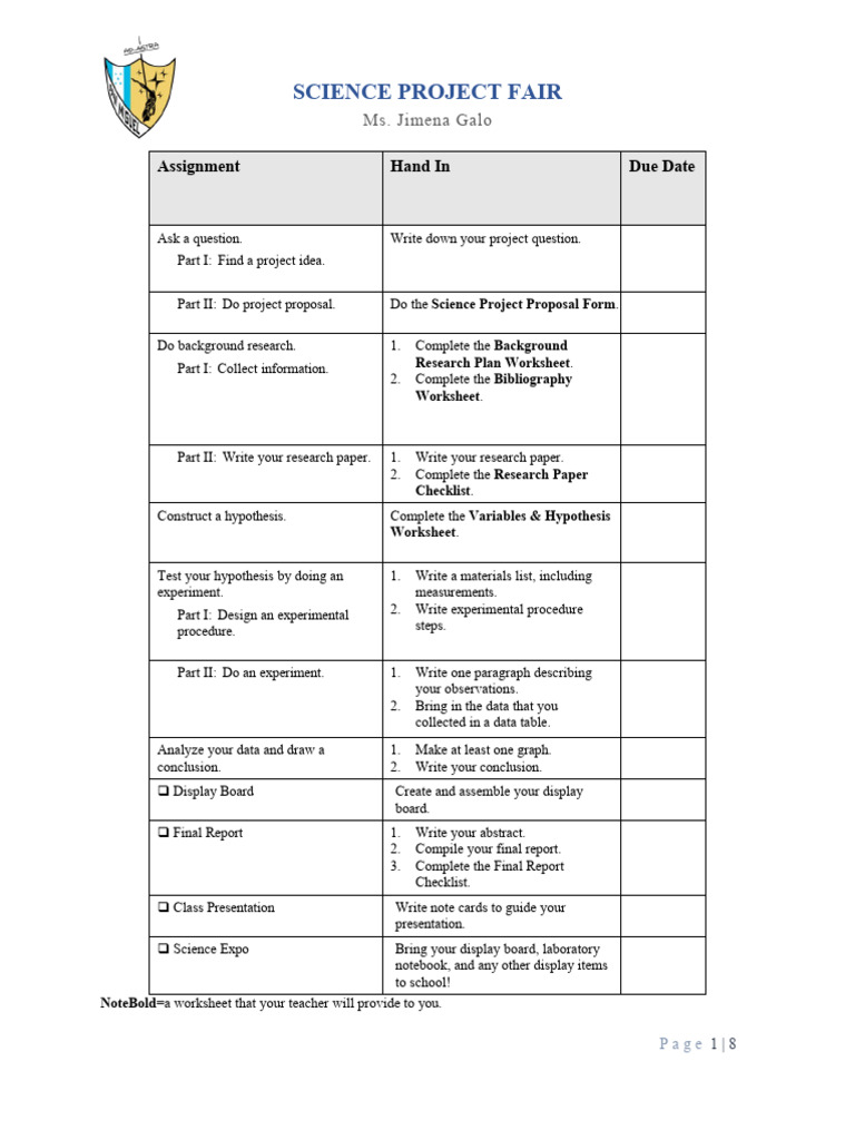 Guide To Science Project | PDF | Experiment | Science