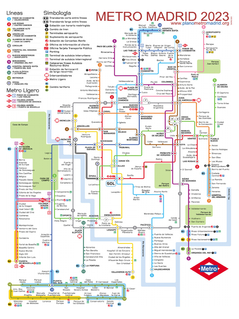 plano-metro-madrid-esquematico-2023 | PDF