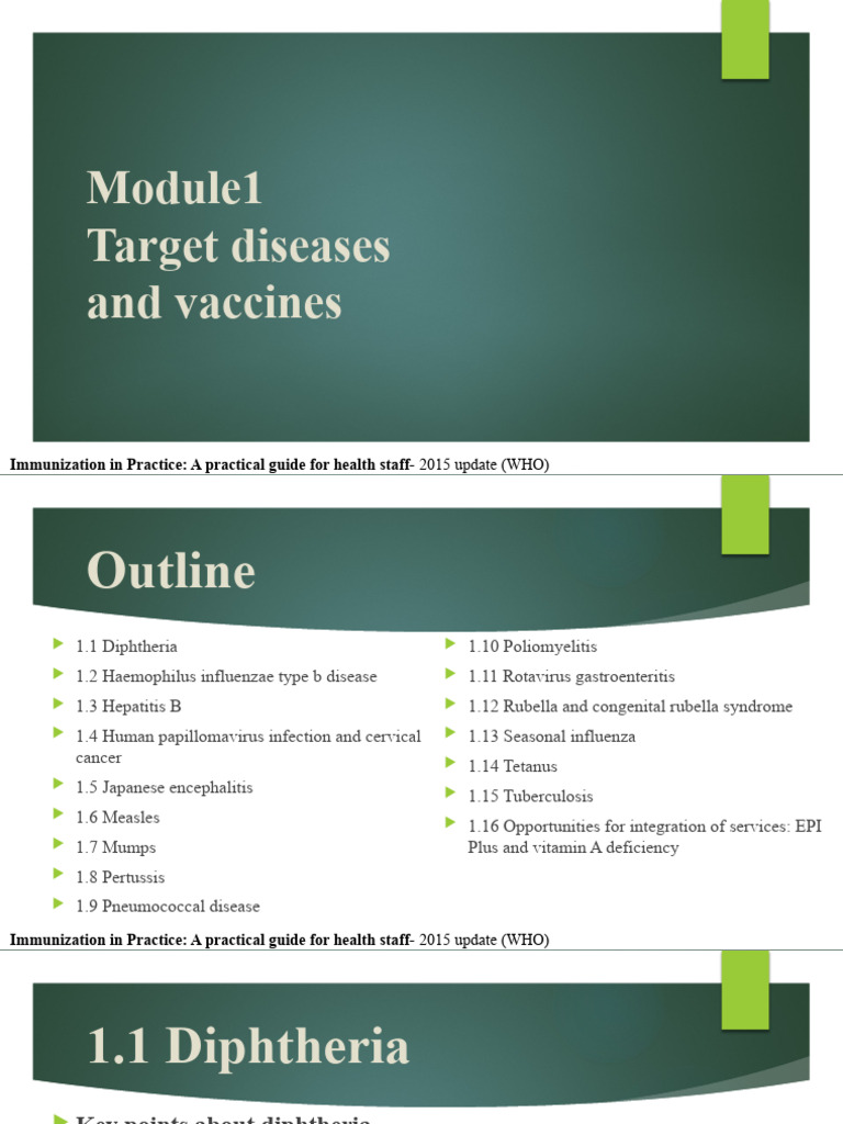 Diseases and Vaccines Overview Guide | PDF | Measles | Vaccines