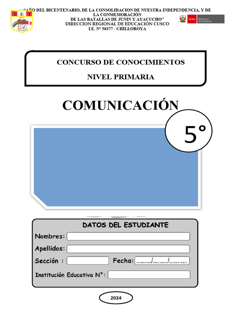 Caratula Examen de Conocimientos | PDF