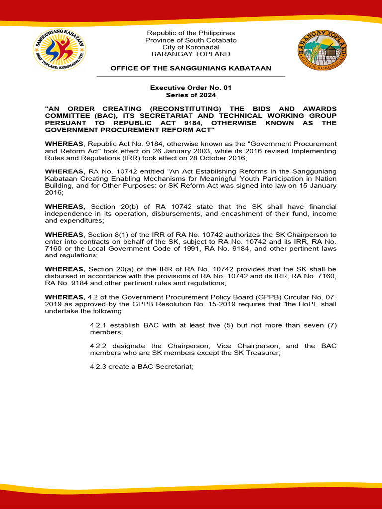 EXECUTIVE-ORDER | PDF | Government | Justice