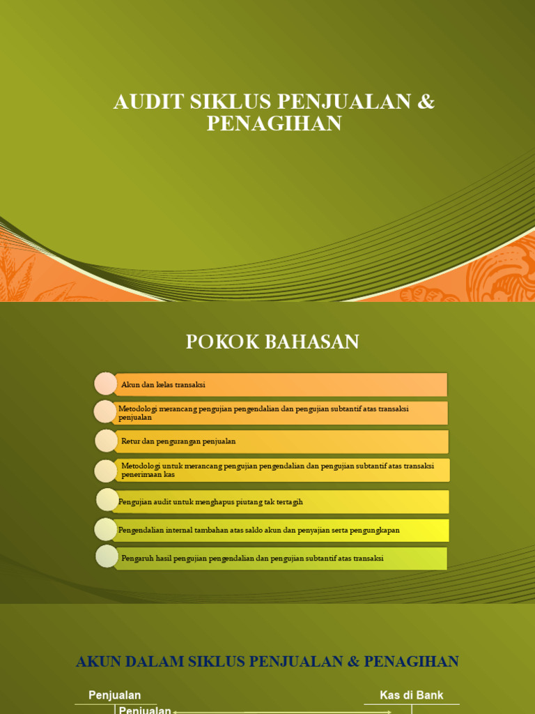 Pertemuan 2 Audit Siklus Penjualan Dan Penagihan | PDF