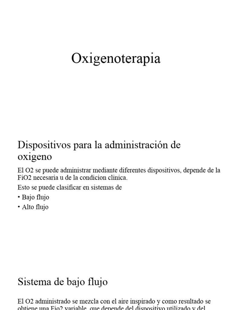 Oxigenoterapia 1 | PDF