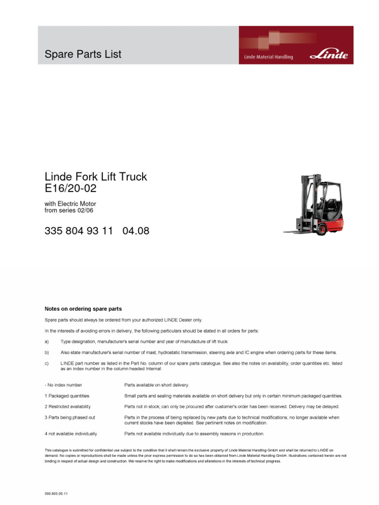 Linde CB e 16-20-02 - 335-02 (C1X) | PDF