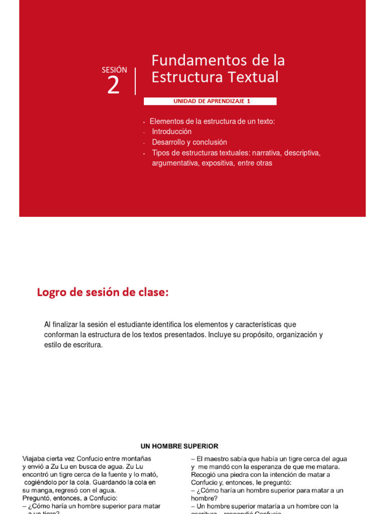 S02 - Fundamentos de La Estructura Textual (Diapositiva) | PDF ...