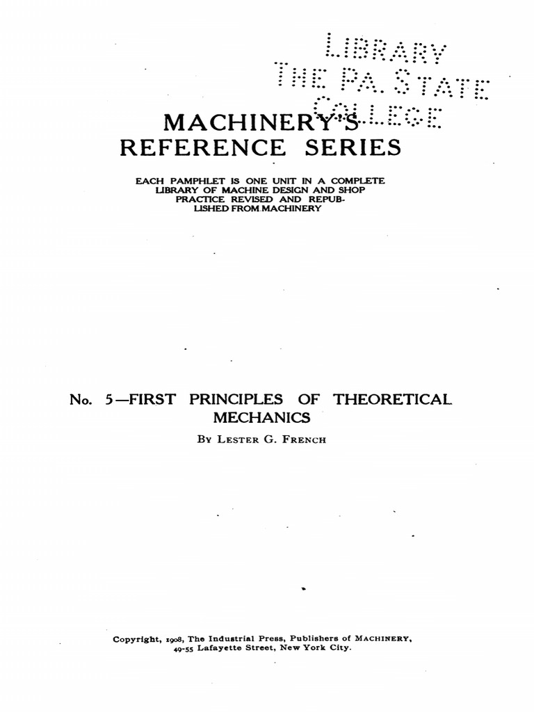 Machinerys Reference Series No 5 | Download Free PDF | Friction | Lever