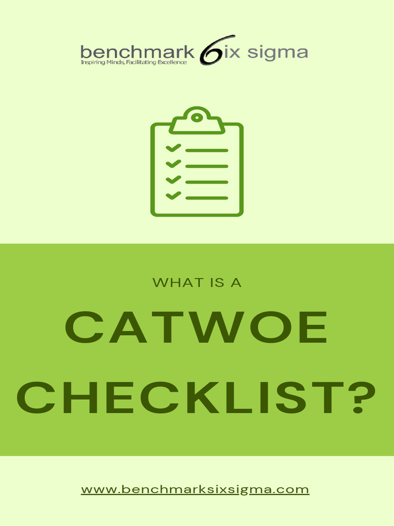 CATWOE Checklist | Download Free PDF | Change Management | Entrepreneurship