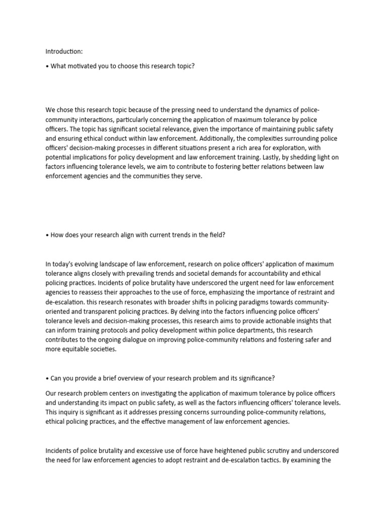 Possible Questions | Download Free PDF | Methodology | Behavior