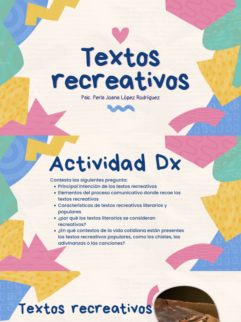 Características de Textos Recreativos | PDF | Poesía | Prosa