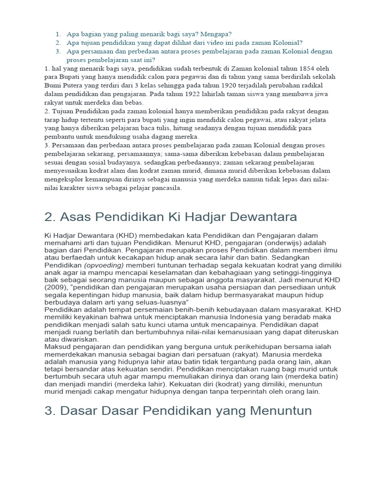 1.1.a.4. Potret Pendidikan Indonesia Sejak Zaman Kolonial Hingga Kini | PDF | Kesehatan Holistik