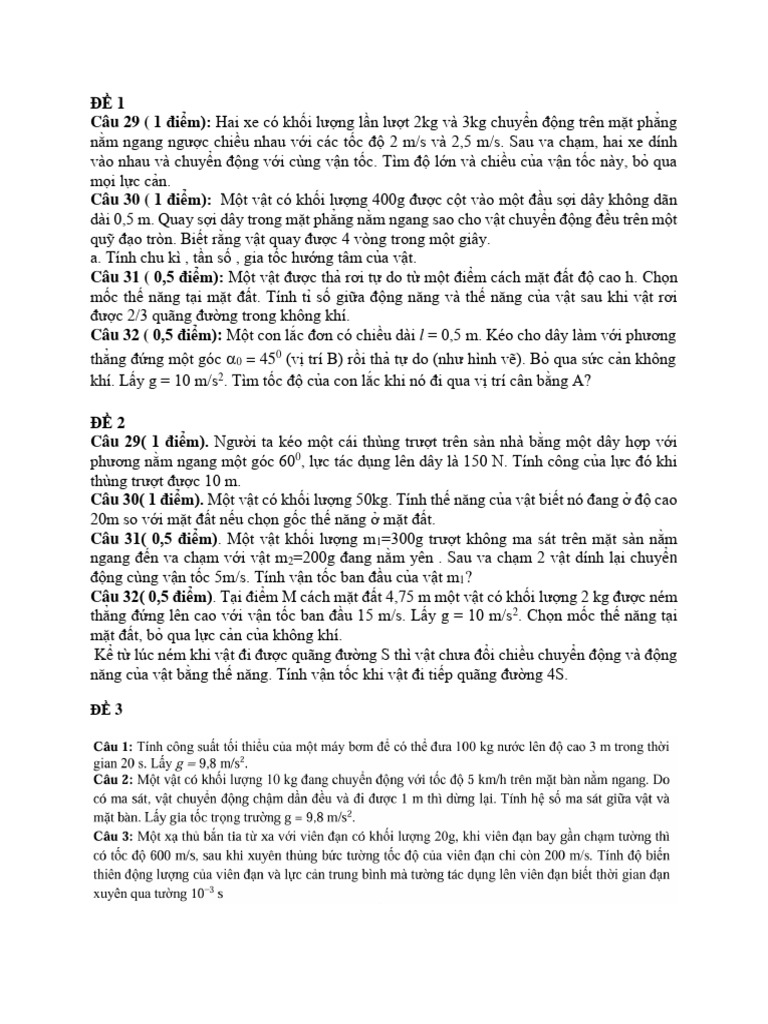 ON TẬP TỰ LUẬN HK2 | PDF