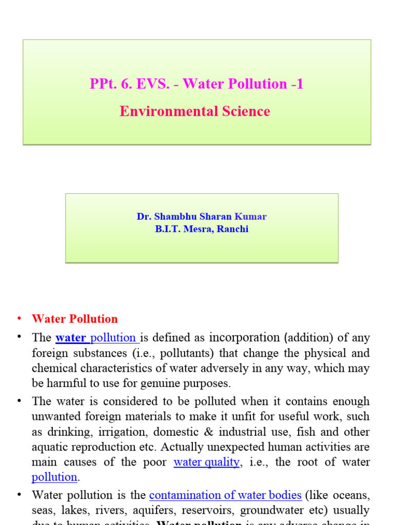 Understanding Water Pollution Causes | PDF | Total Organic Carbon ...