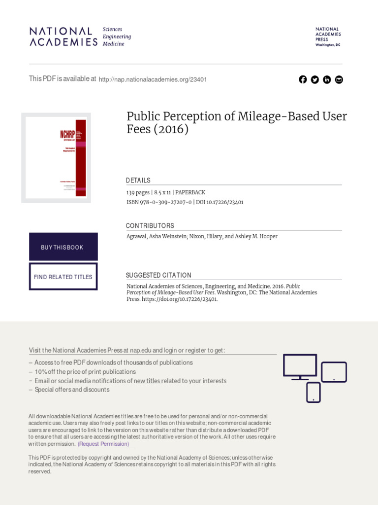 Public Perception of Mileage-Based User Fees (2016) : This PDF Is ...