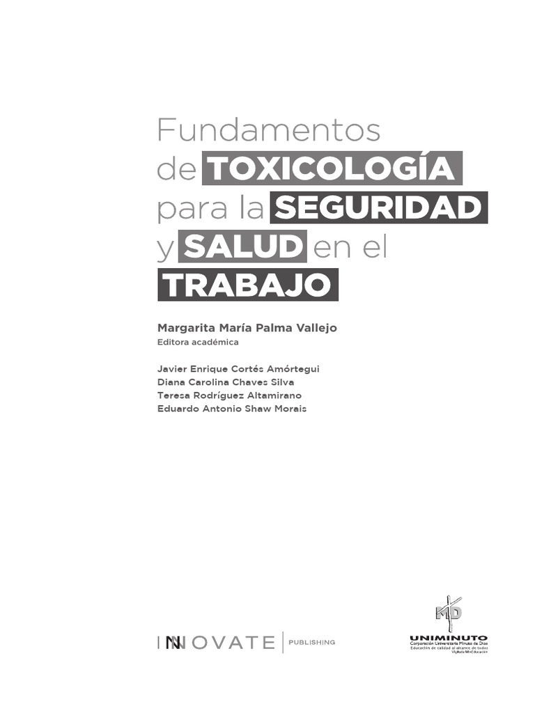Libro_Fundamentos de Toxicologia Para La Seguridad y Salud en El Trabajo_2020 | PDF | Toxicidad ...