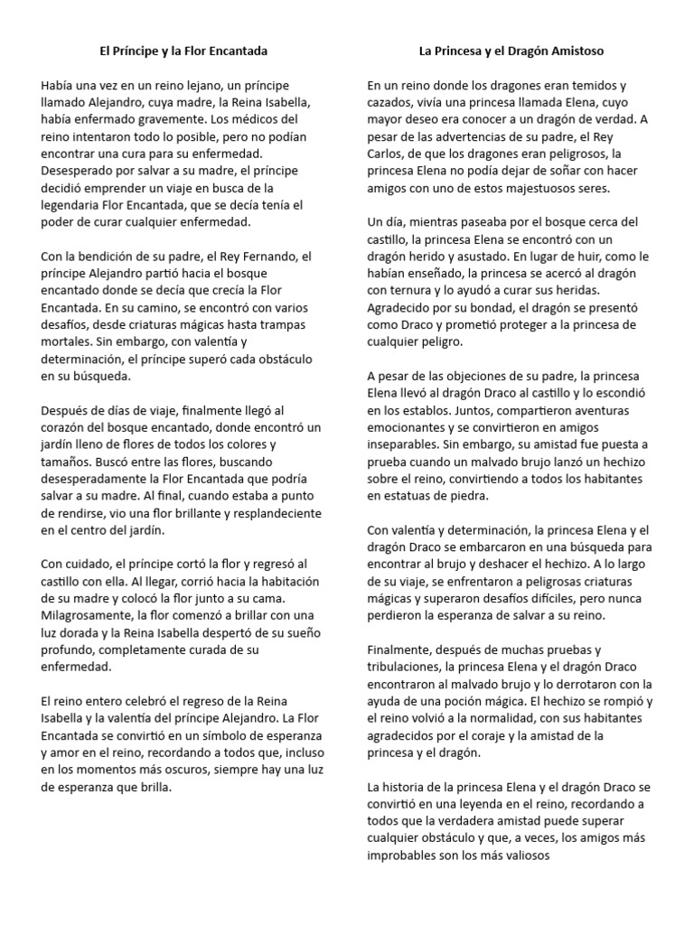 El Príncipe y la Flor Encantada | PDF | Continuar