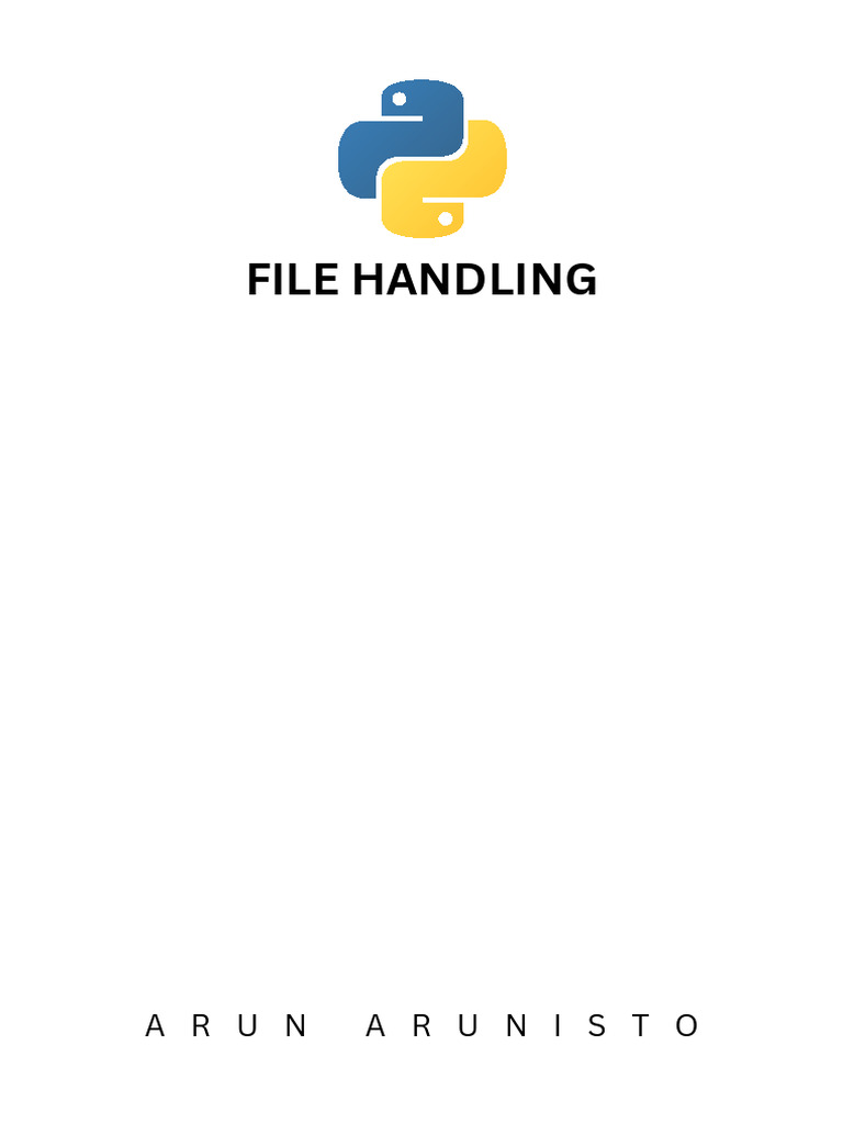 Python File Handling | PDF | Text File | Computer File Python File Handling | PDF | Text File | Computer File