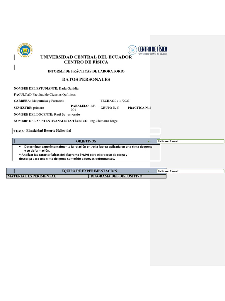 Formato Documento de Informe Practica 2 | PDF