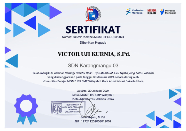 Contoh format sertifikat | PDF