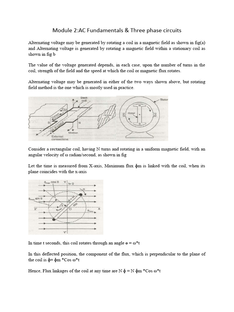 Module 2 Ac Fundamentals and Three Phase Circuits | PDF | Ac Power ...