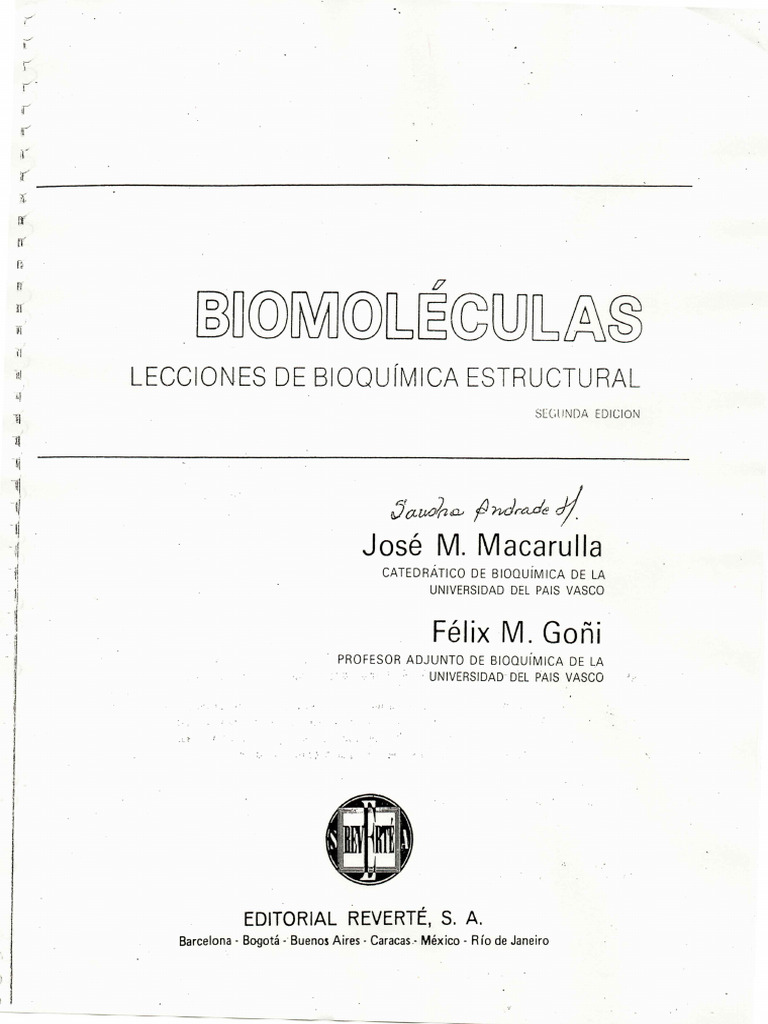 Libro de BioquÃ Mica Estructural | PDF