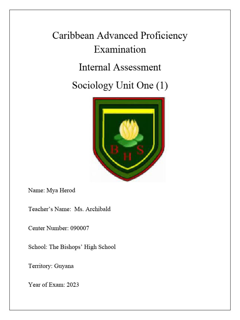 Caribbean Advanced Proficiency Examination | PDF | Survey Methodology ...