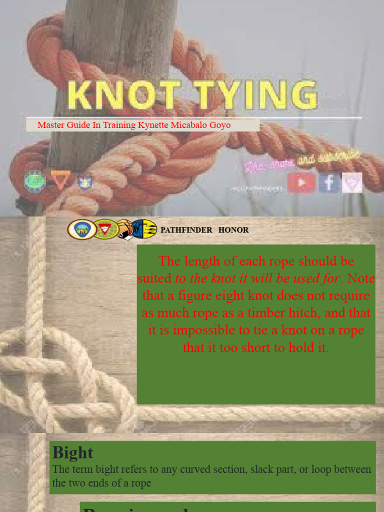 Knot Tying | PDF | Knot | Rope