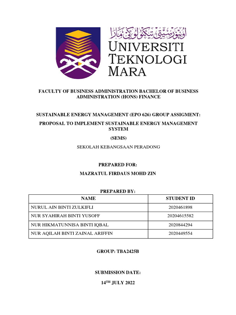 Implementation of Sems in SK Peradong | PDF | Energy Conservation ...