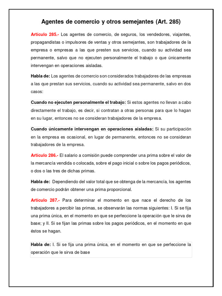 Agentes de Comercio y Otros Semejantes | PDF | Comercio | Salario