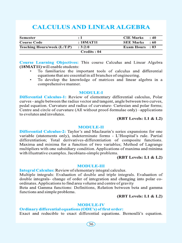 Course Desc 1st Year | PDF