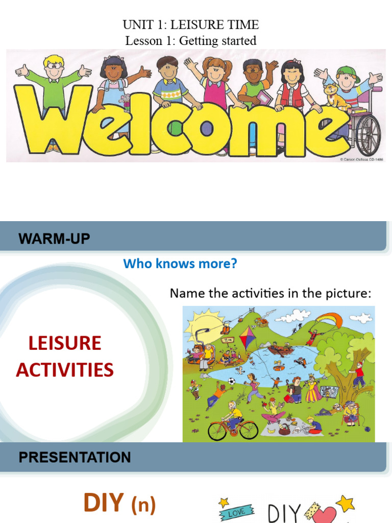 Unit 1 Leisure Activities Lesson 1 Getting Started | PDF | Leisure