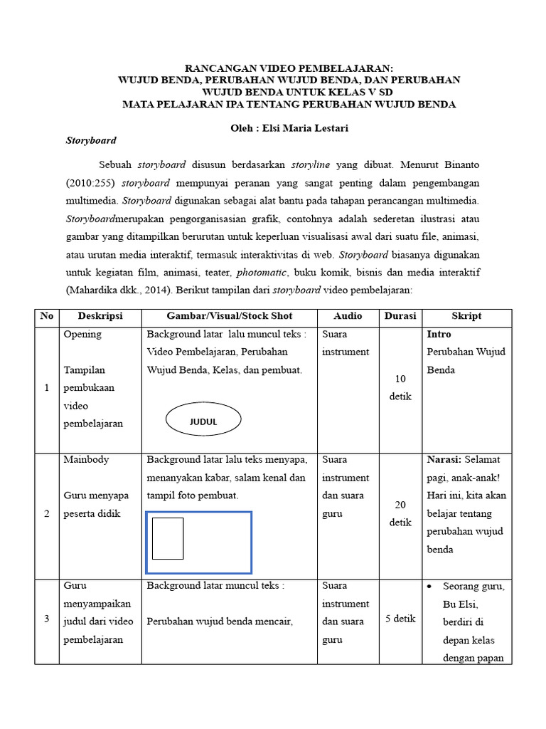 Storyboard Elsi Maria Lestari | PDF
