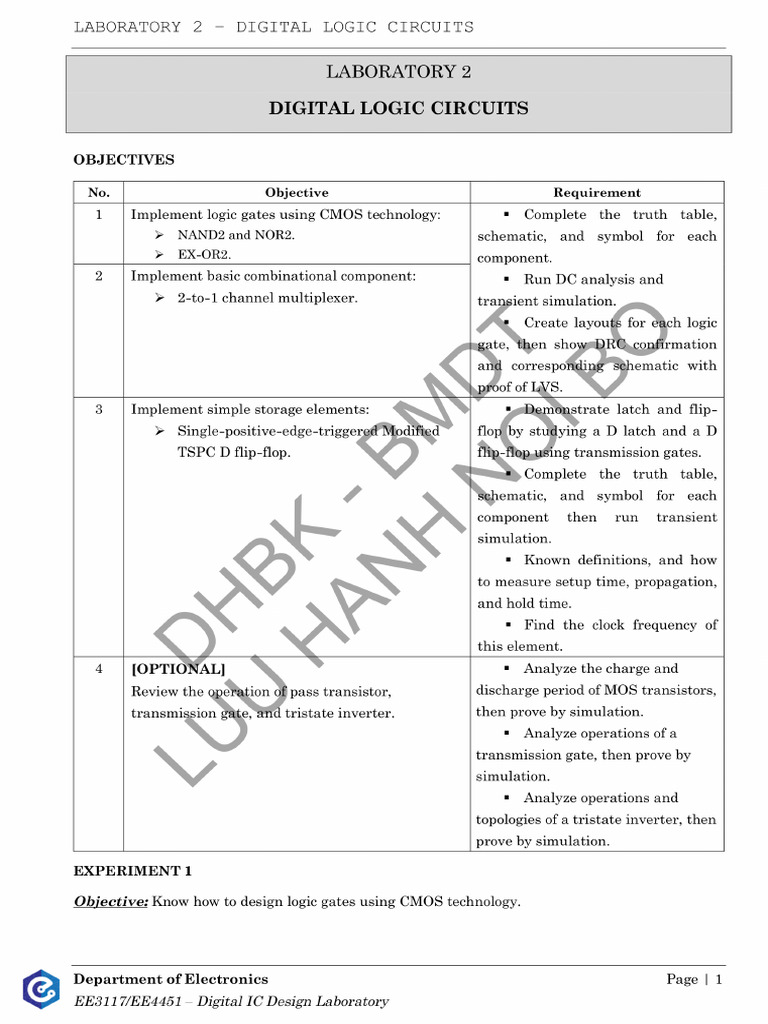 232 EE3117 EE4451 DIC Lab2 Eng Updated 01042024 | PDF