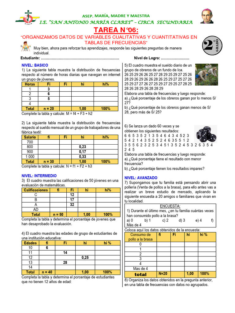 Tarea6-2°-EDA2-2024 Prof Omar Mat. | PDF | Métodos y materiales de enseñanza