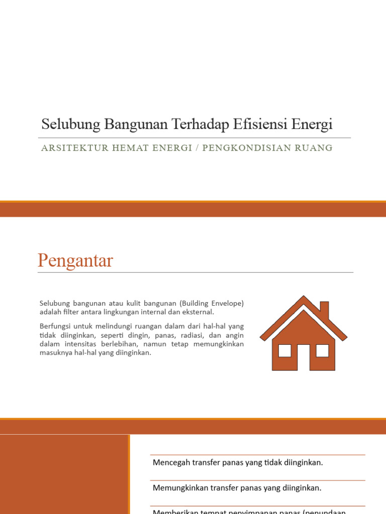 Selubung Bangunan dan Efisiensi Energi | PDF