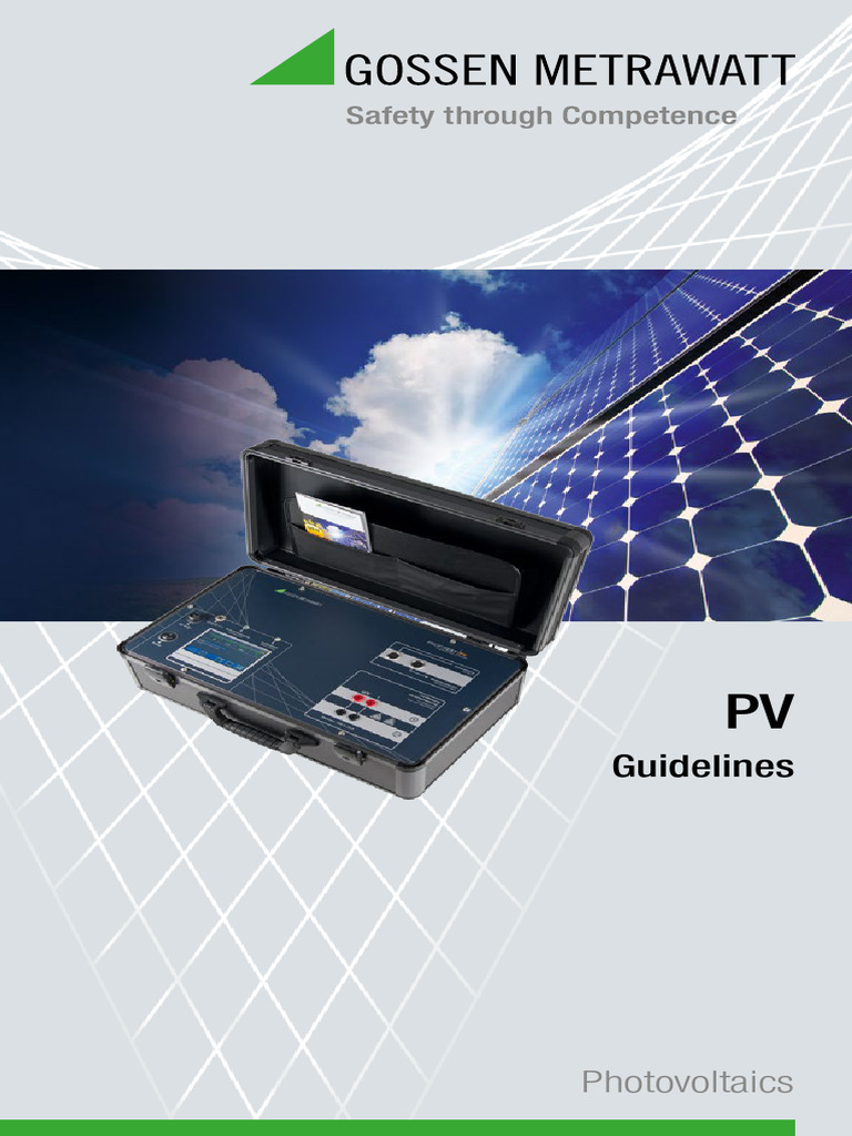 Metrawatt Profitest PV Guidelines | PDF | Photovoltaics | Solar Panel