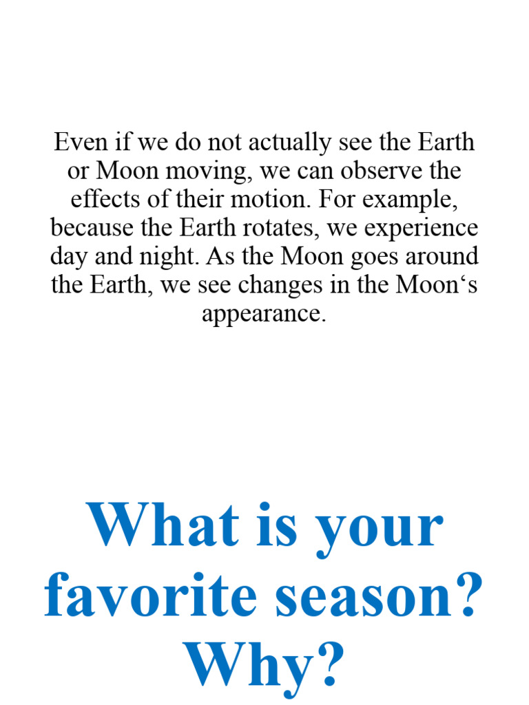 Understanding Earth's Seasons | PDF | Night | Earth