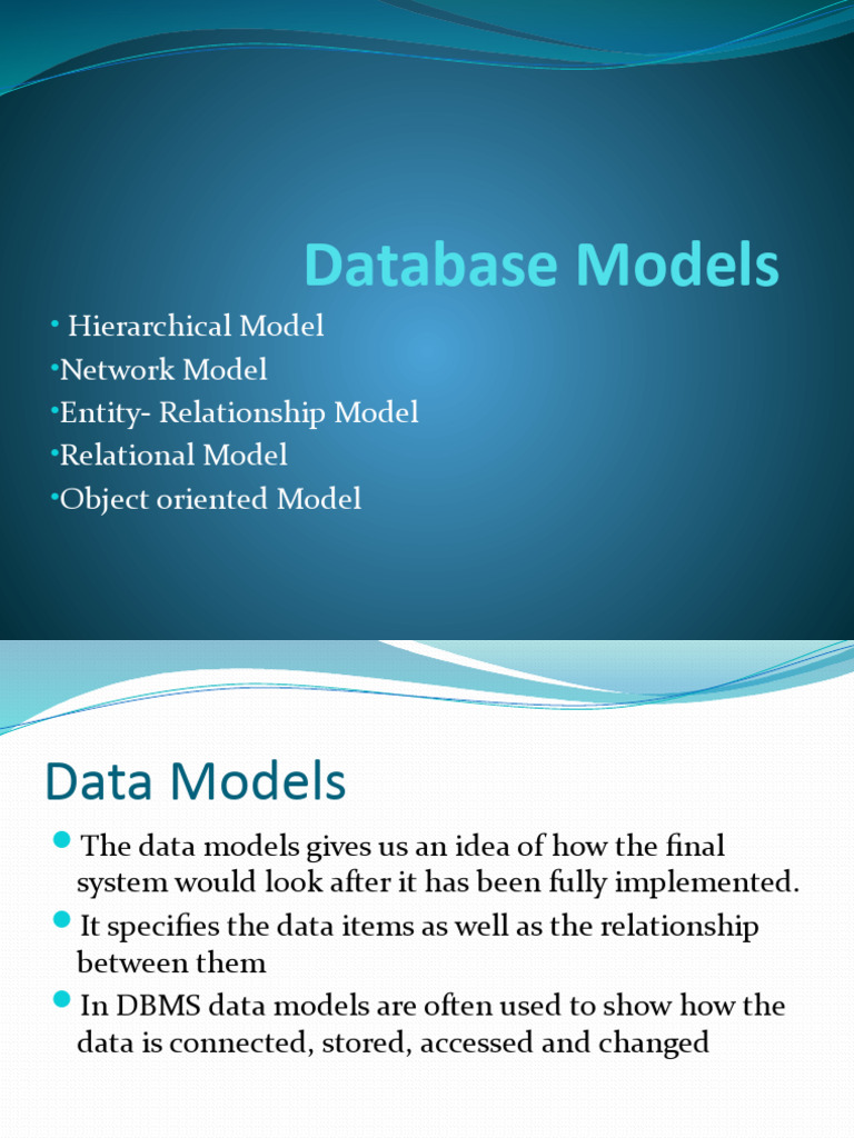 Database Models 3 | Download Free PDF | Relational Database | Databases