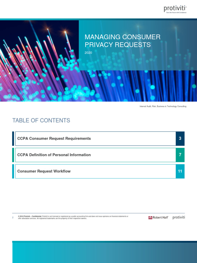 2020 CCPA Consumer Privacy Request Process | PDF | Authentication ...