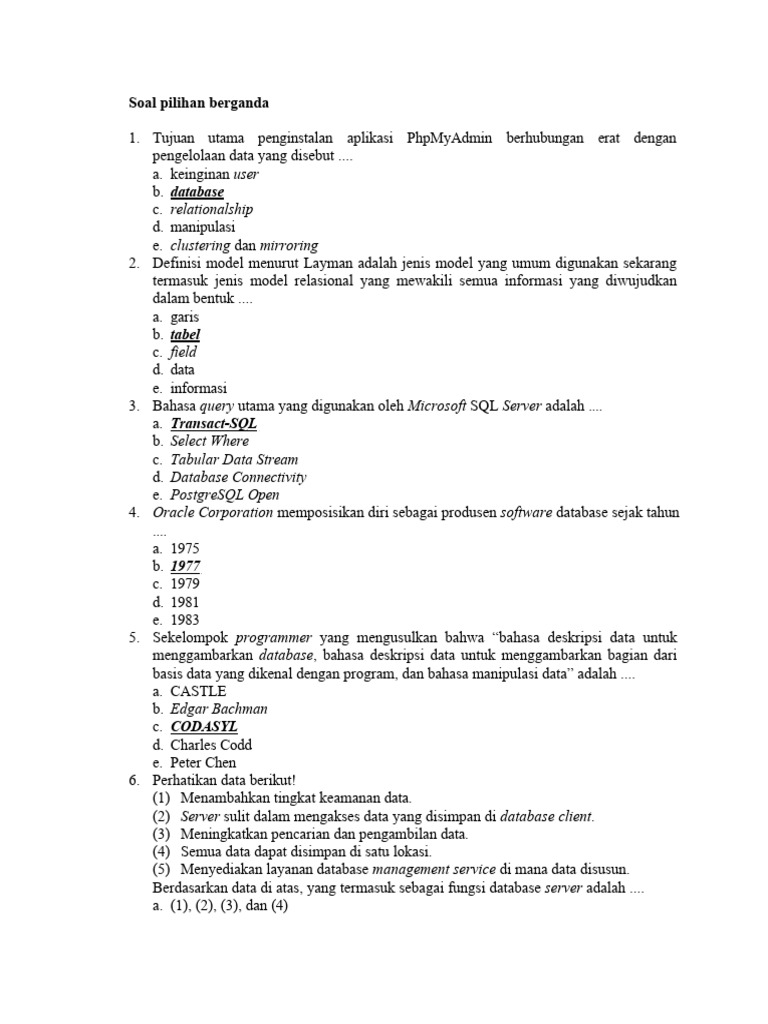 Soal Database Ferdin Dan Bahtra | PDF | Seni | Komputer