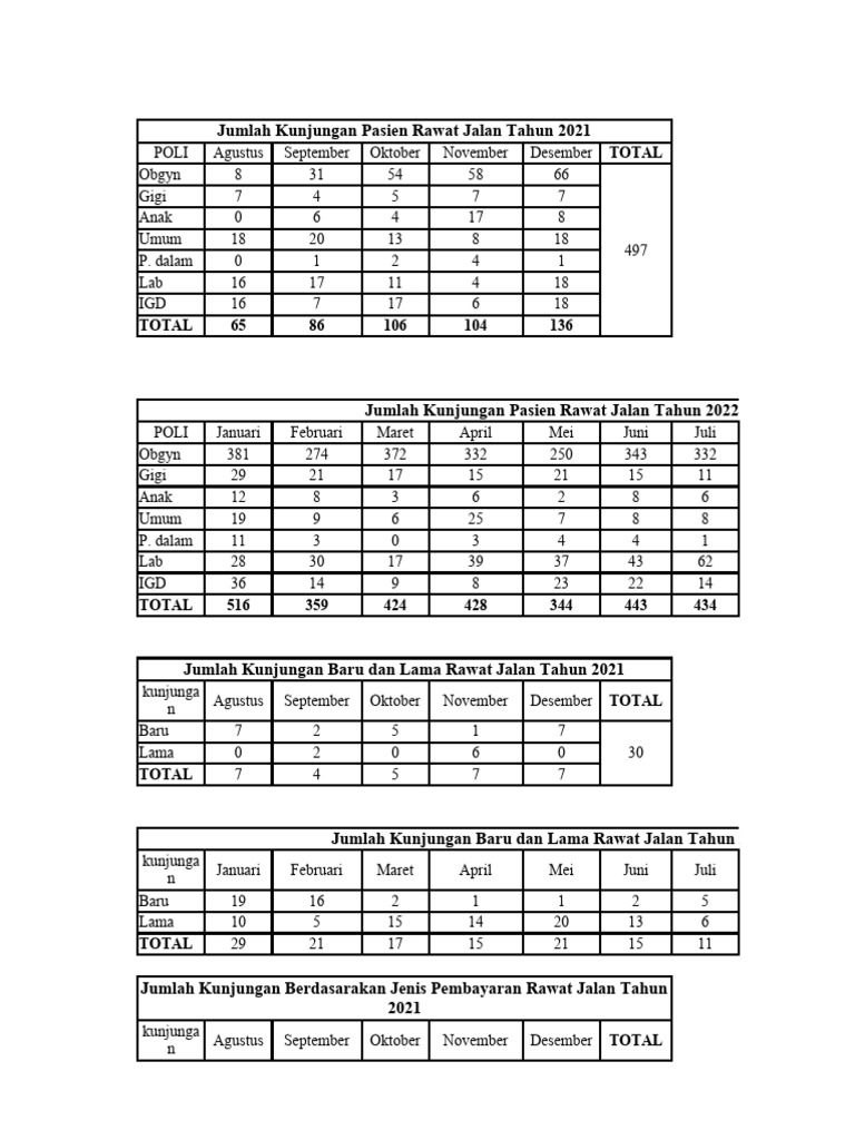 Data Kunjungan Pasien | PDF