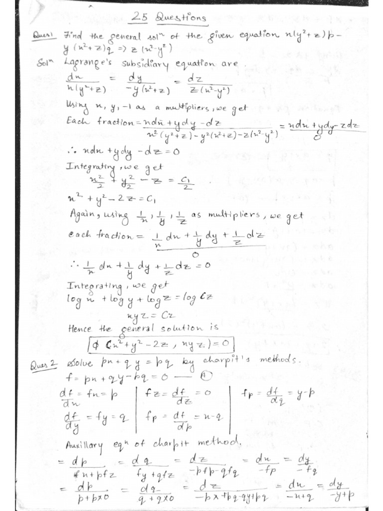 Mathematics 25question | PDF