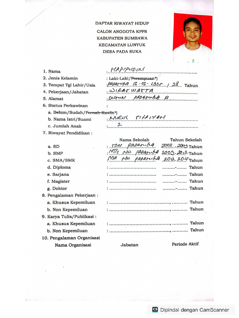 Riwayat Hidup Apep | PDF