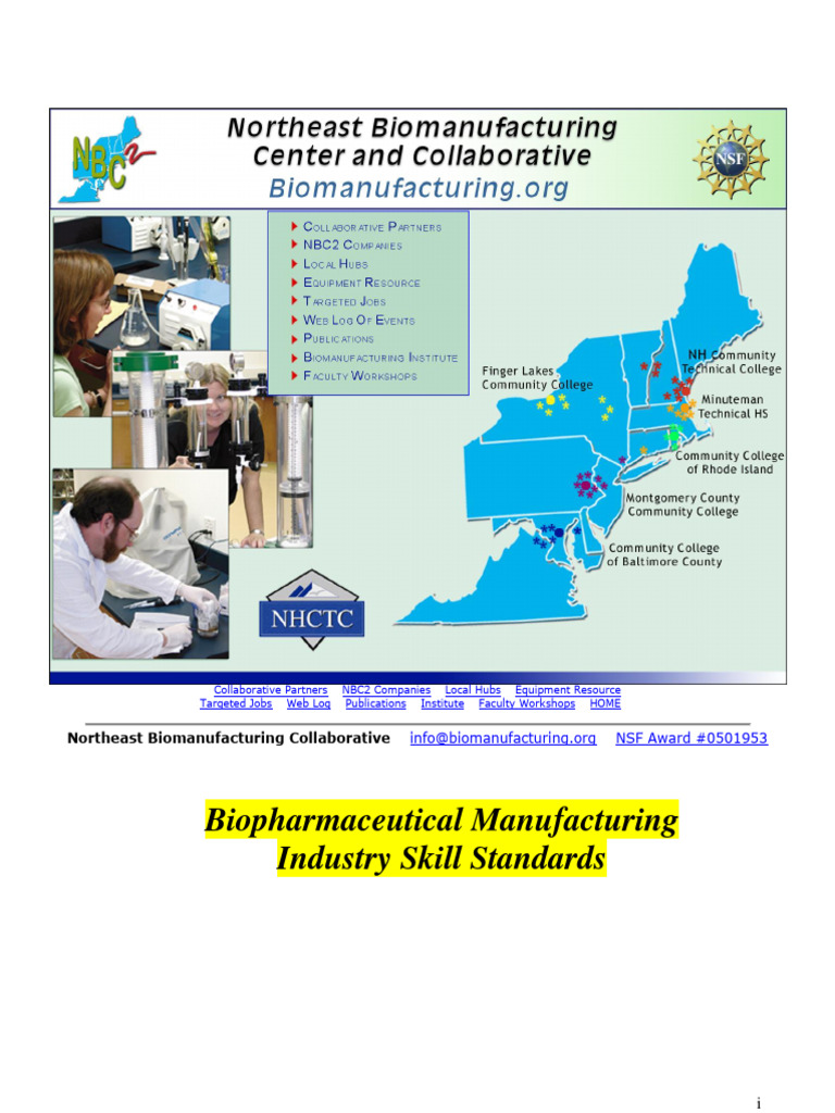 nbc2 Biopharmaceutical Manufacturing Industry Skill Standards 2006 ...