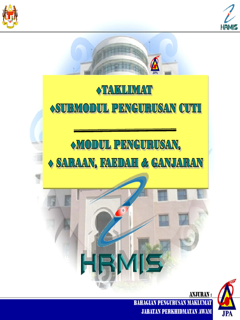 Nota Taklimat Submodul Pengurusan Cuti | PDF